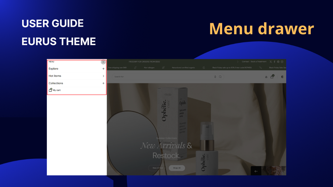 Menu drawer – Omni Themes Support Center